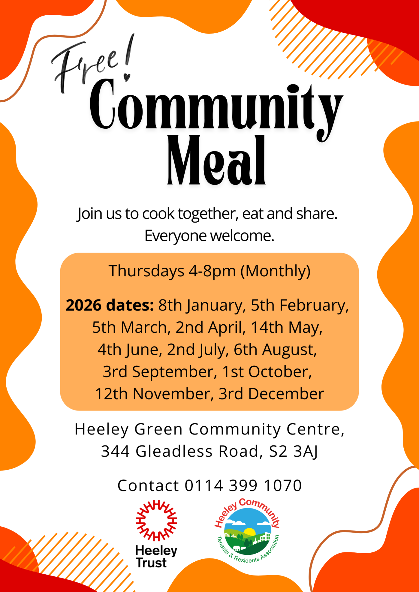 Free Community Meals in 2026 – Heeley Trust